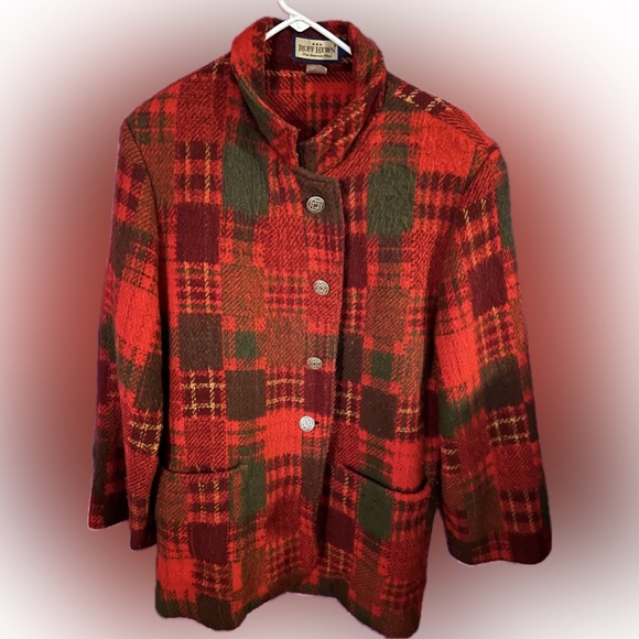 Ruff Hewn | Jackets & Coats | Vintage Wool Blend Plaid Coat Ruff Hewn ...